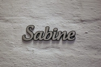 Aluminium Schriftzug Sabine online kaufen