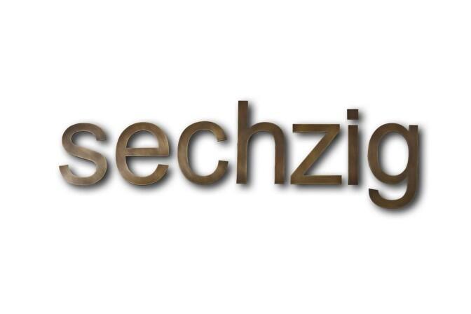 sechzig - Schriftzug aus Tombak kaufen